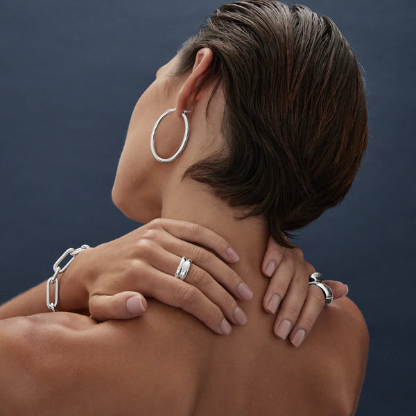 Najo - Orbit Hoop Earrings Silver – Brent Weatherall Jeweller