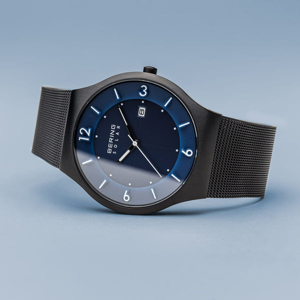 Bering - Mens Slim Solar Watch Blue & Black – Brent Weatherall Jeweller